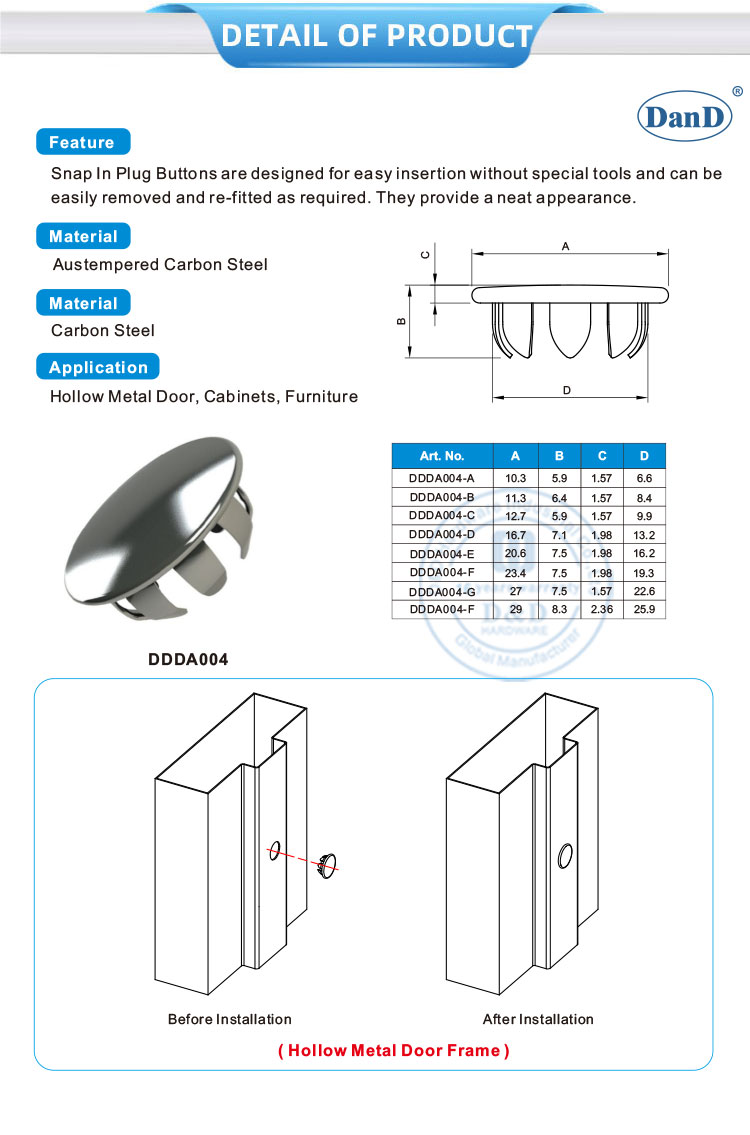 Cabinets Furniture Austempered Carbon Buttons Hollow Metal Door Steel ...