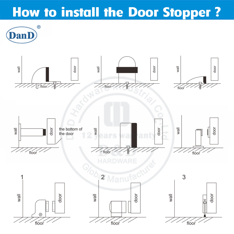 Stainless Steel Floor Mounted Magnetic Door Stop-DDDS031 - Buy Floor ...